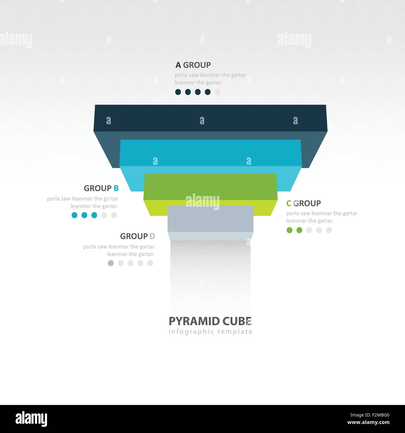 pyramid cube upside down infographic template Stock Vector Image & Art ...