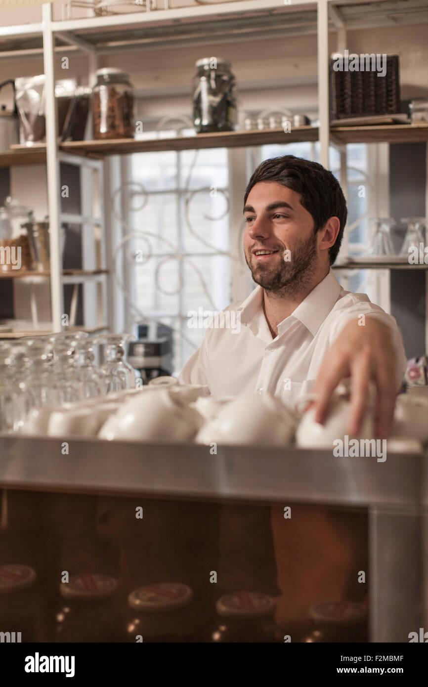 Barista at the coffee bar Stock Photo - Alamy