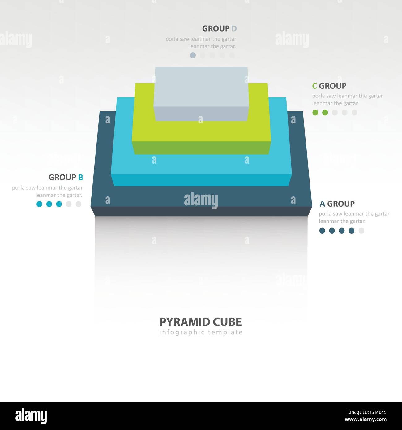 pyramid cube infographic top view 4 color Stock Vector Image & Art - Alamy