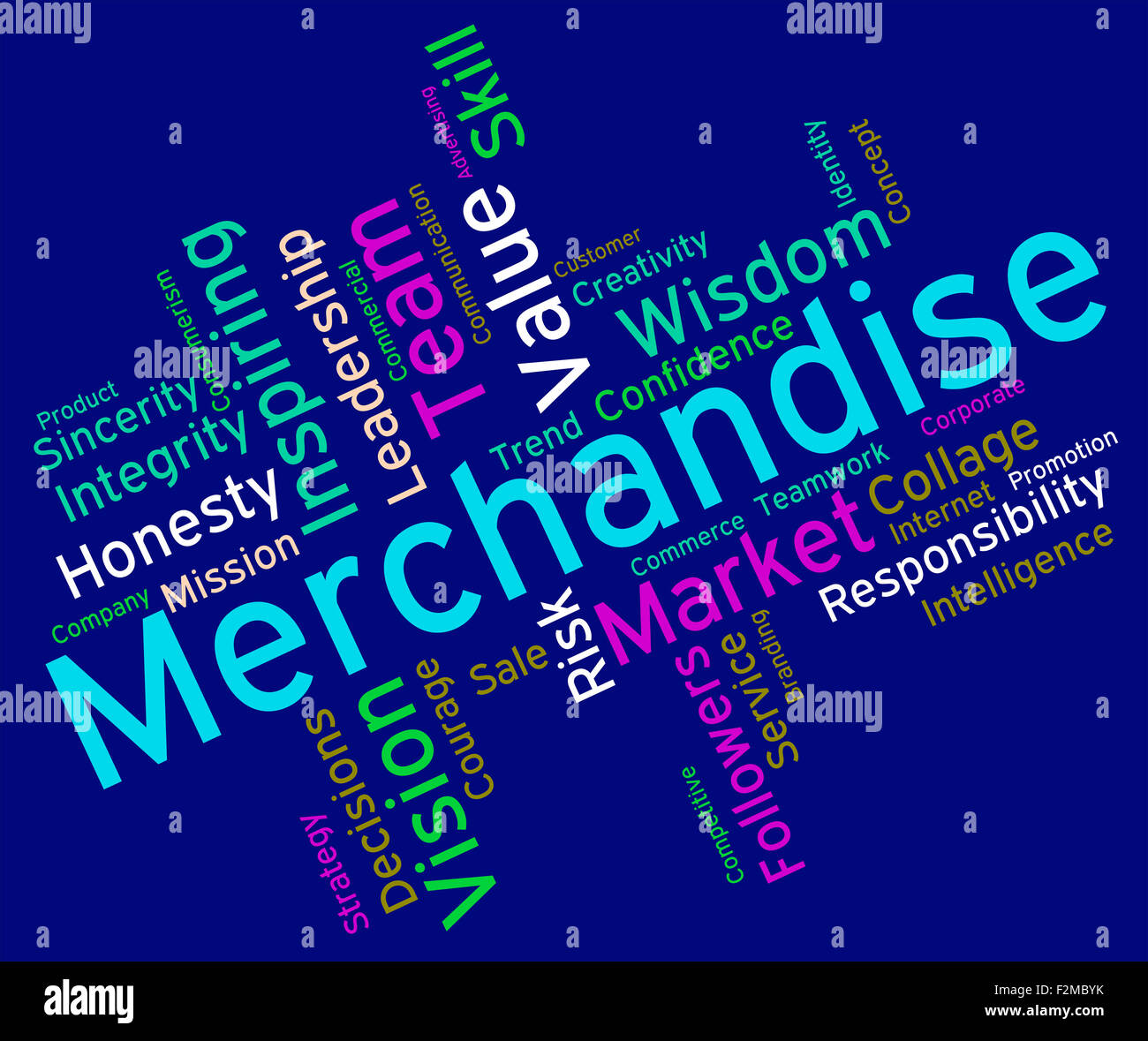 Merchantise Words Meaning Sold Goods And Sale Stock Photo - Alamy