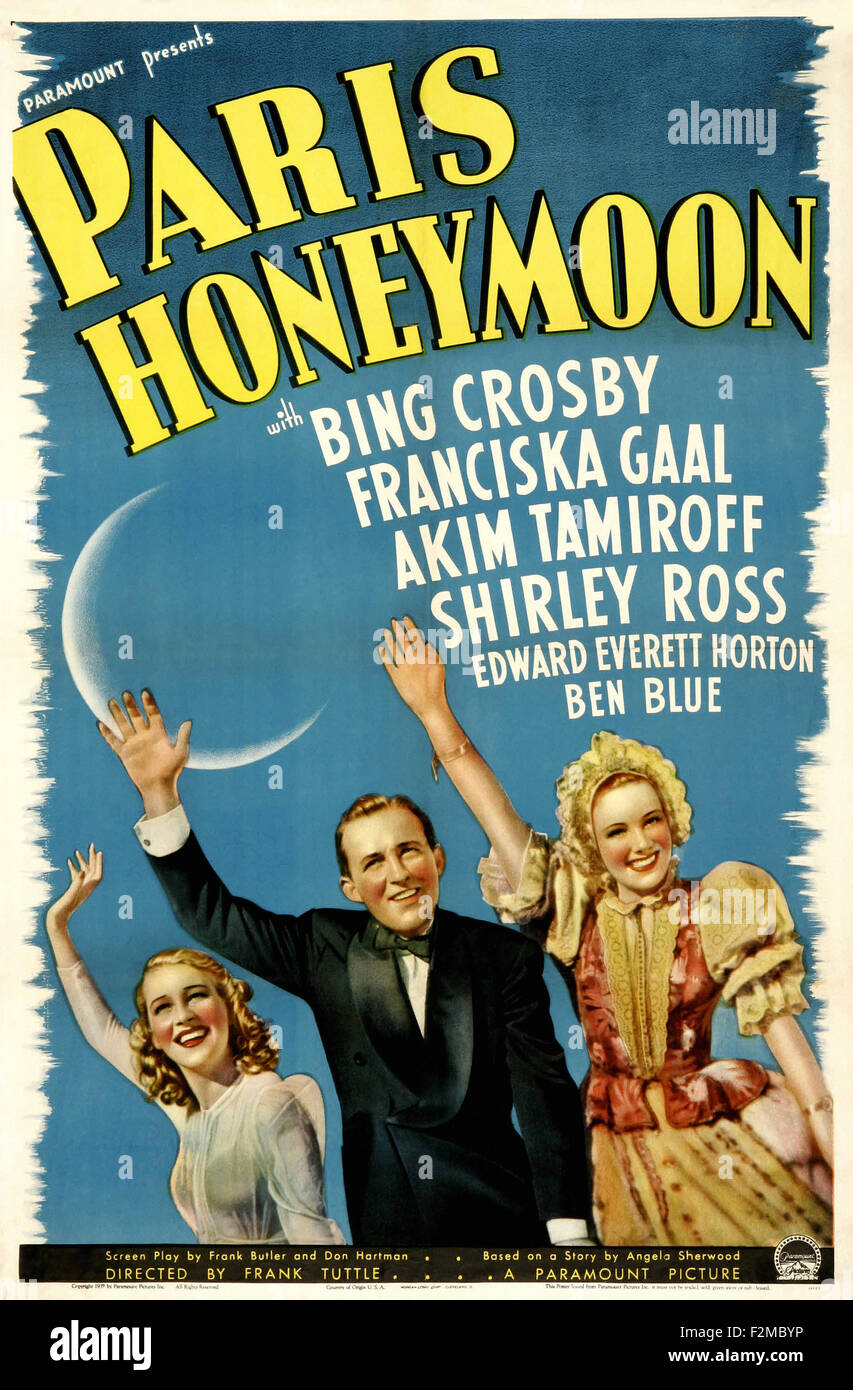 Paris Honeymoon - Movie Poster Stock Photo - Alamy