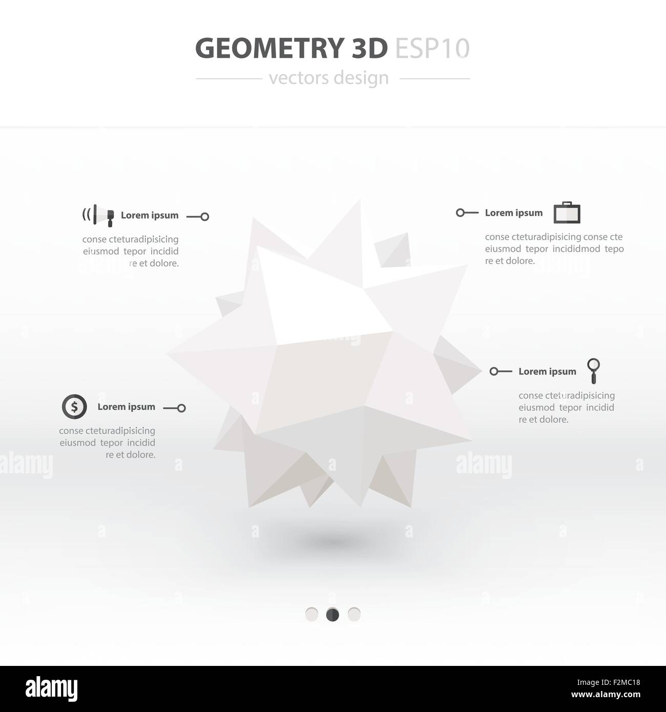 Geometry Abstract 3D Infographic And Icons Design white Color Style ...