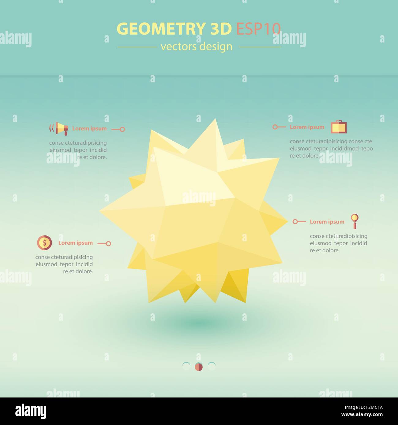 Geometry Abstract 3D Infographic And Icons Design Stock Vector Image ...
