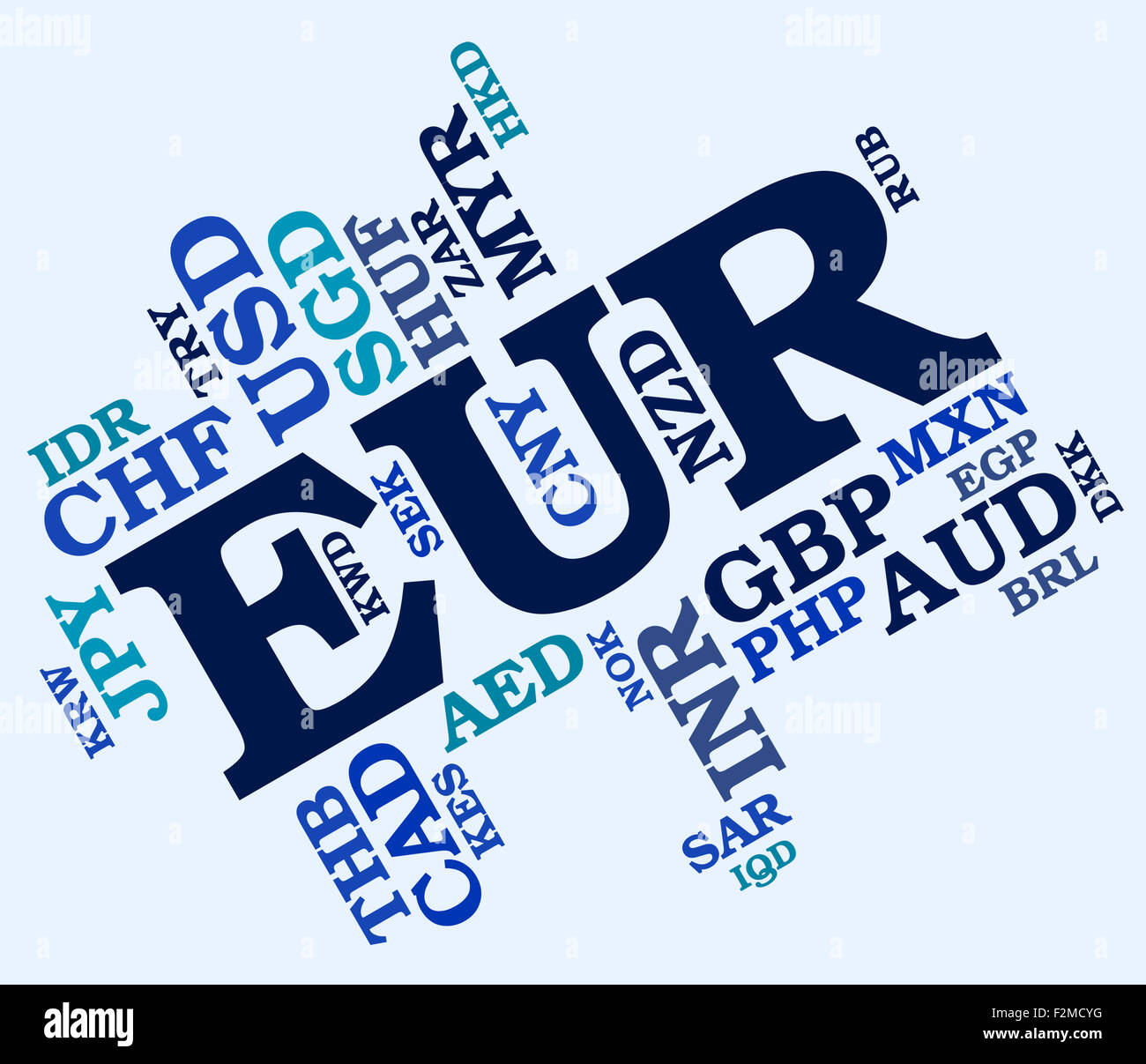 Euro Word Representing Foreign Currency And European Stock Photo - Alamy