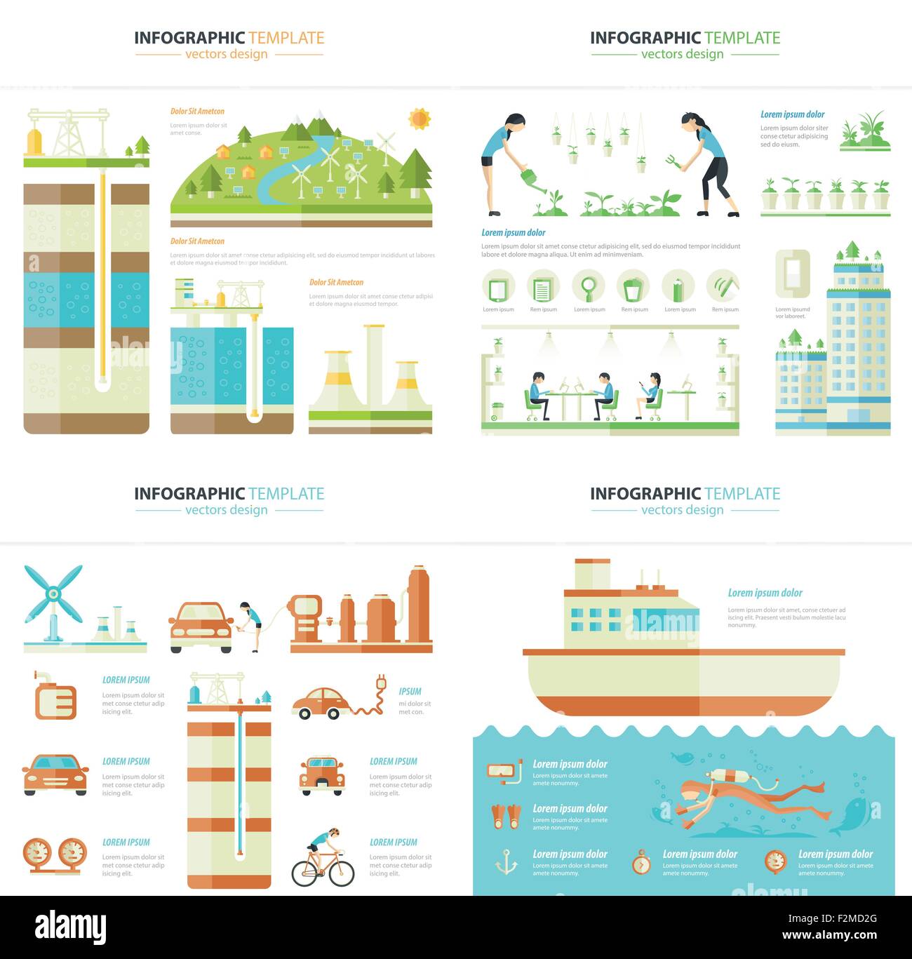 Eco Infographic 4 in 1 Stock Vector Image & Art - Alamy