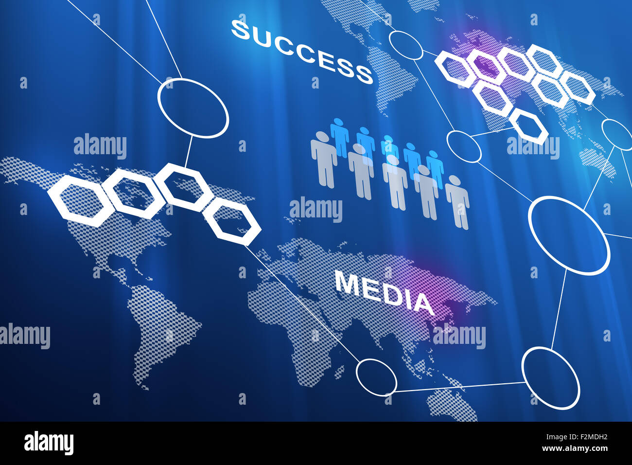 Abstract blue background with words Stock Photo - Alamy