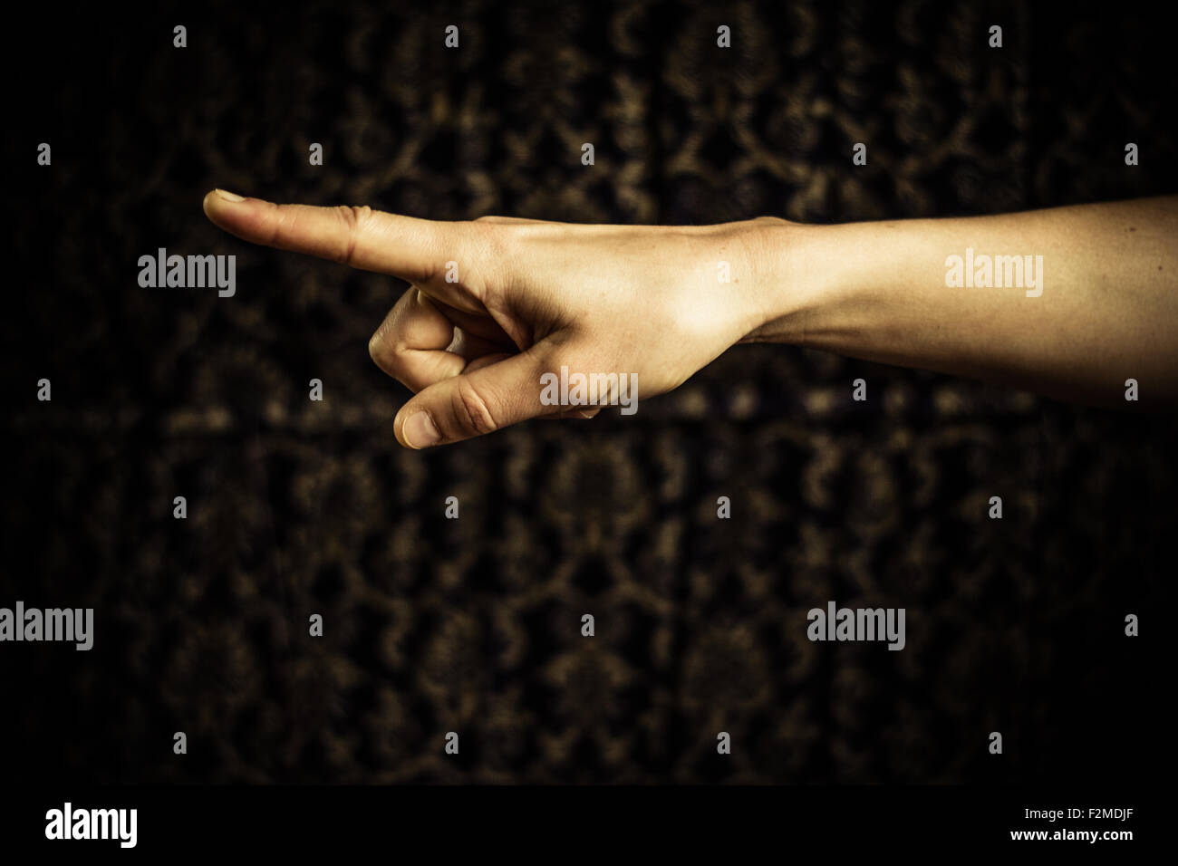 hand of young woman pointing Stock Photo - Alamy