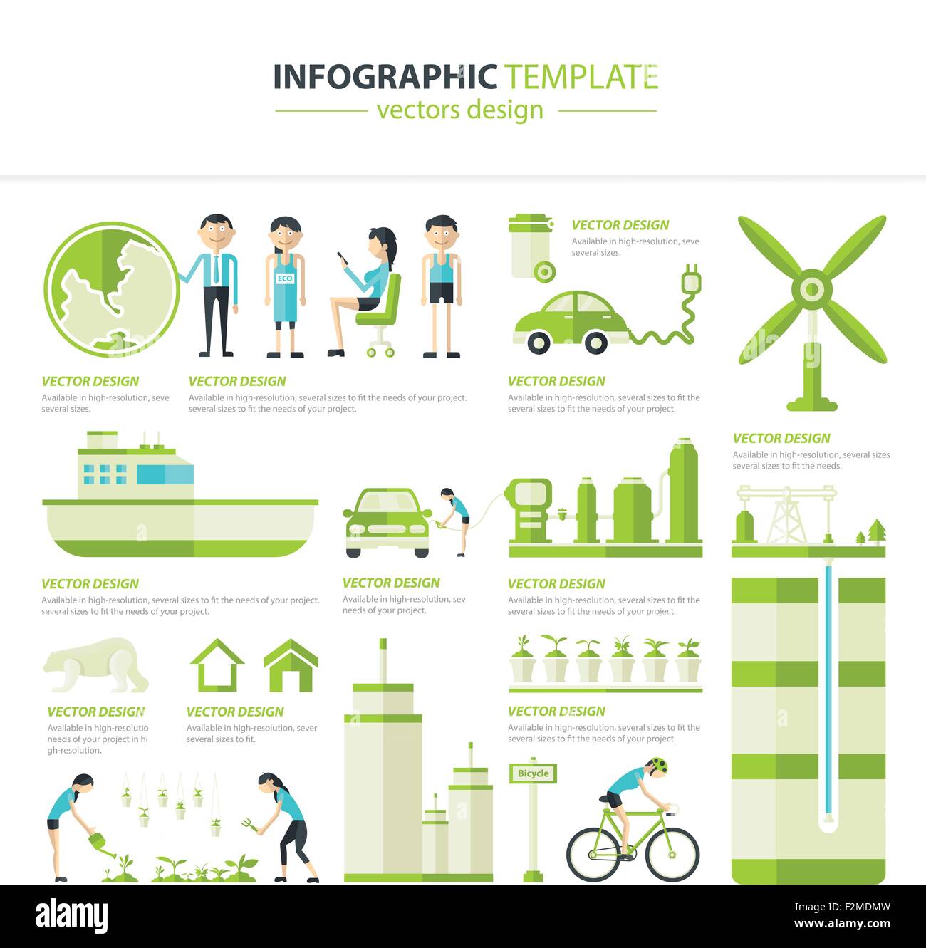 Eco infographic hi-res stock photography and images - Alamy
