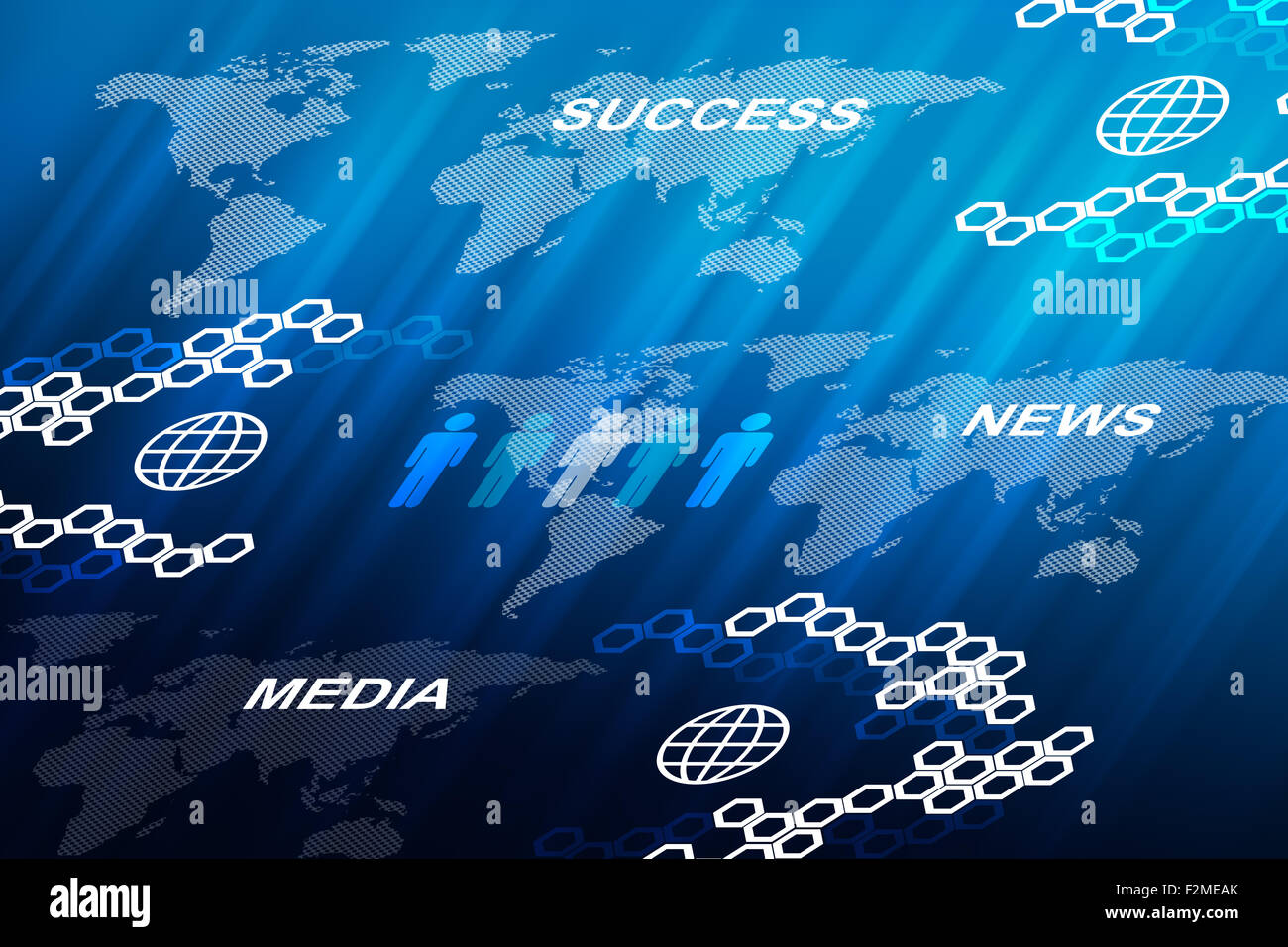 Abstract blue background with business words Stock Photo - Alamy
