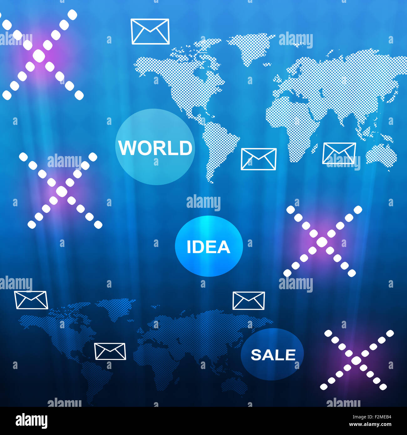 Abstract blue background with crosses Stock Photo - Alamy