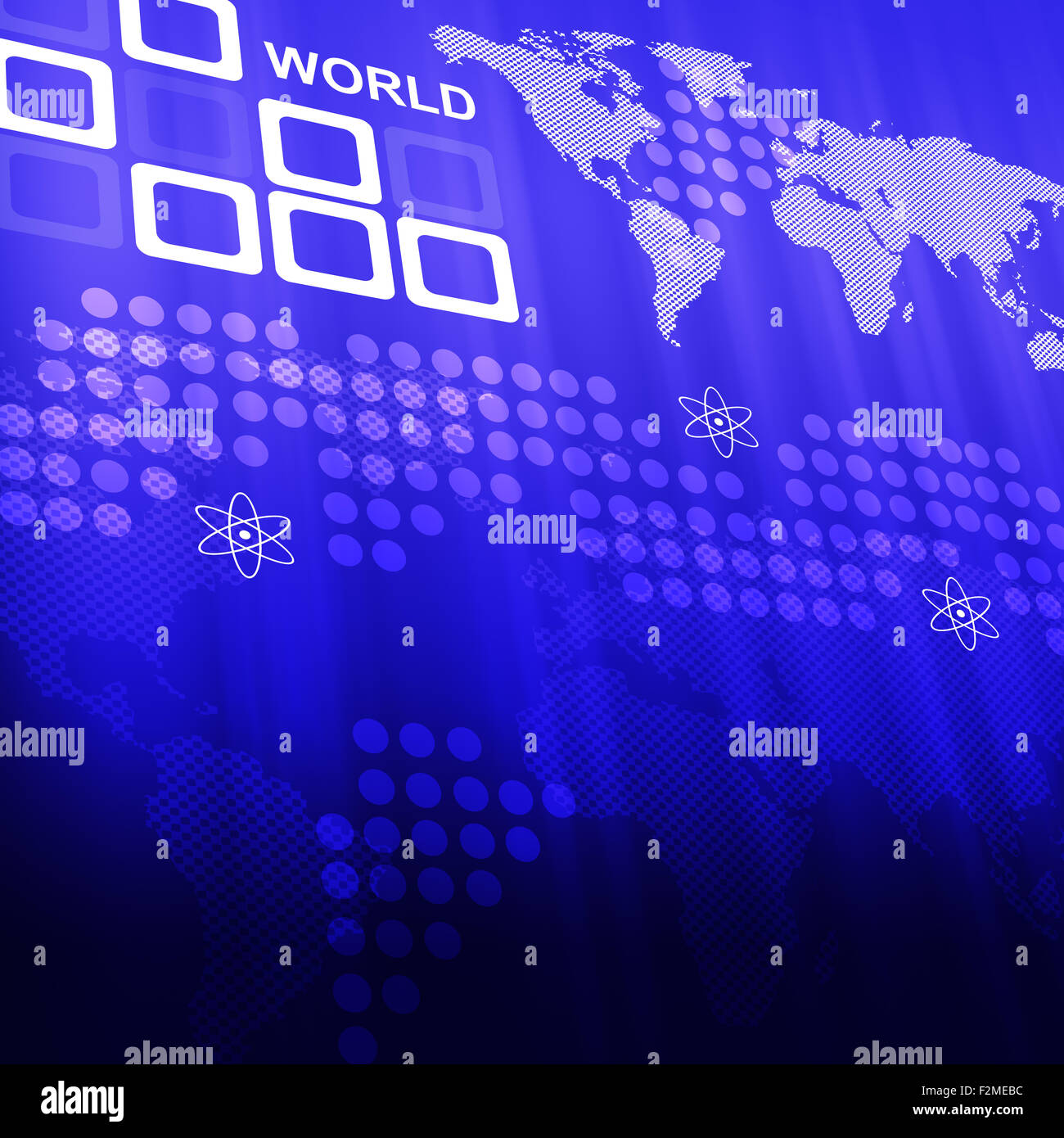 Abstract blue background with map Stock Photo - Alamy