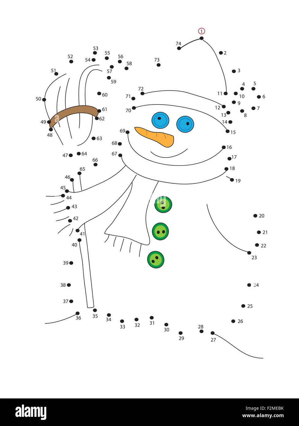 Game for children : join the dots following the numbers Stock Photo - Alamy