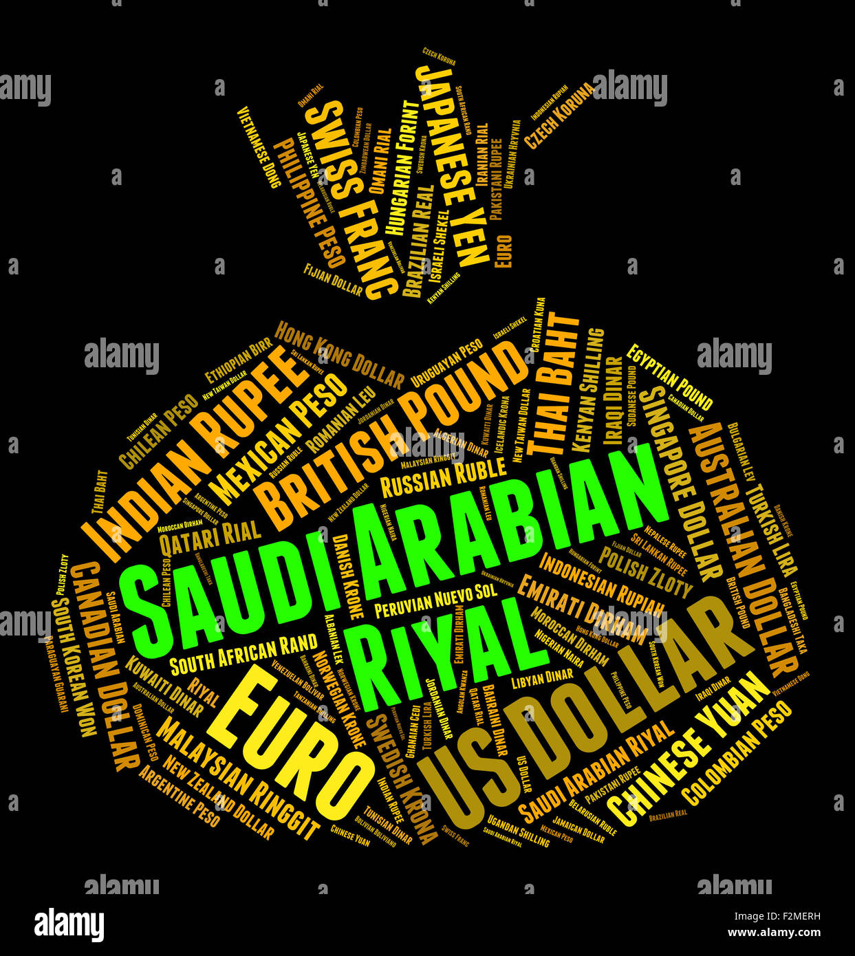 Saudi Arabian Riyal Meaning Foreign Currency And Banknote Stock Photo ...