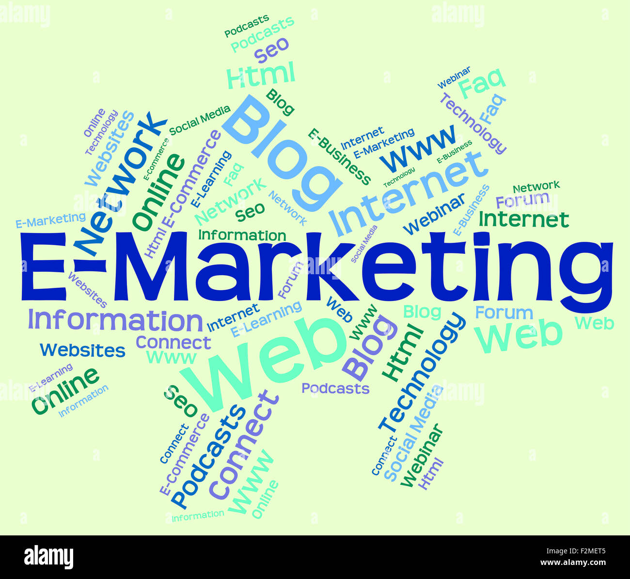 Emarketing Word Showing World Wide Web And Sales Www Stock Photo - Alamy