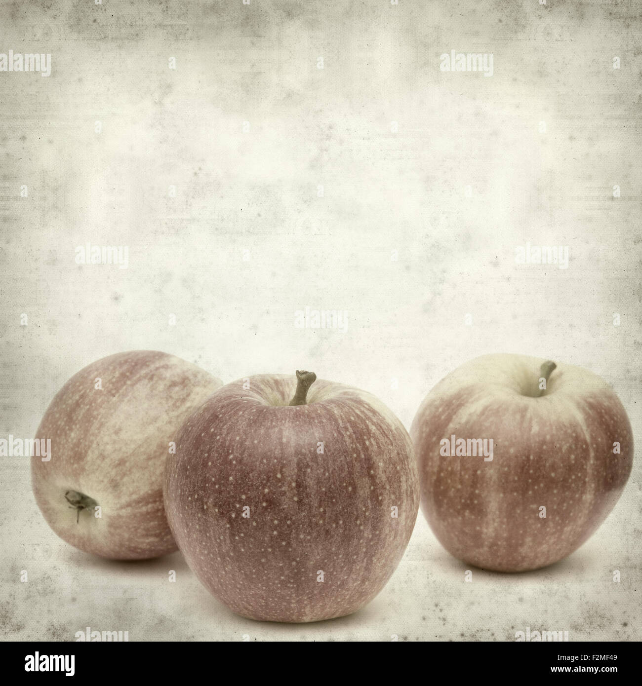 textured old paper background with apples Stock Photo - Alamy