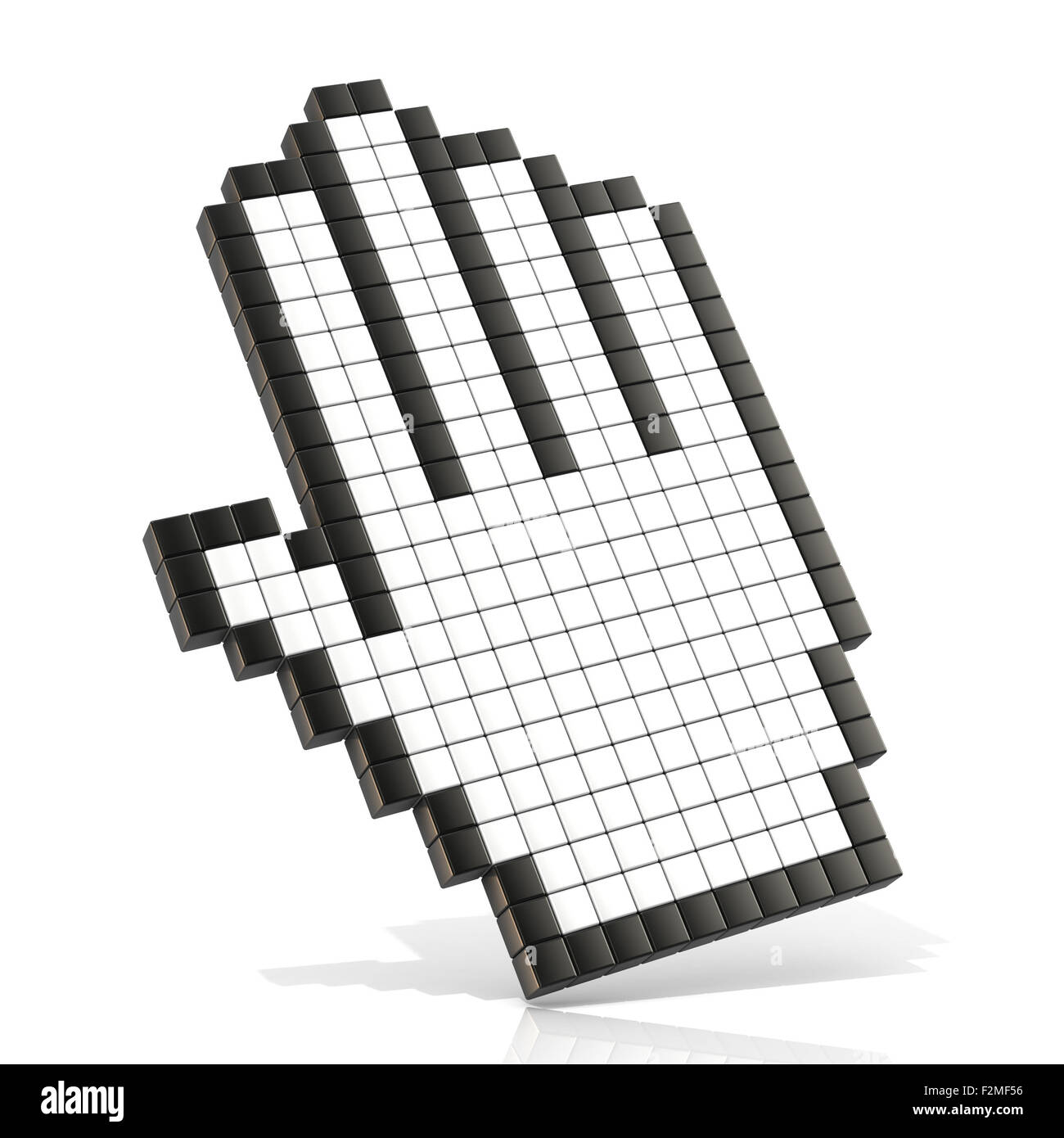 Cursor open hand. 3D render illustration of pan hand isolated on white ...