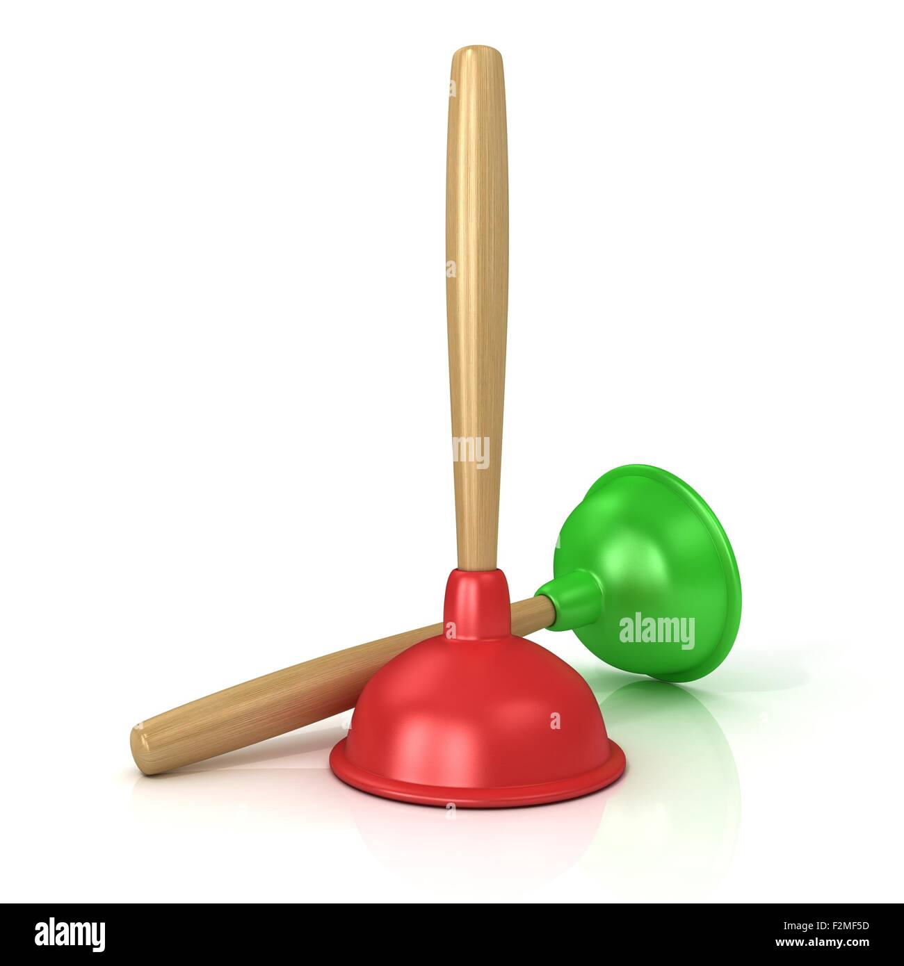 Two plungers isolated on white Stock Photo - Alamy