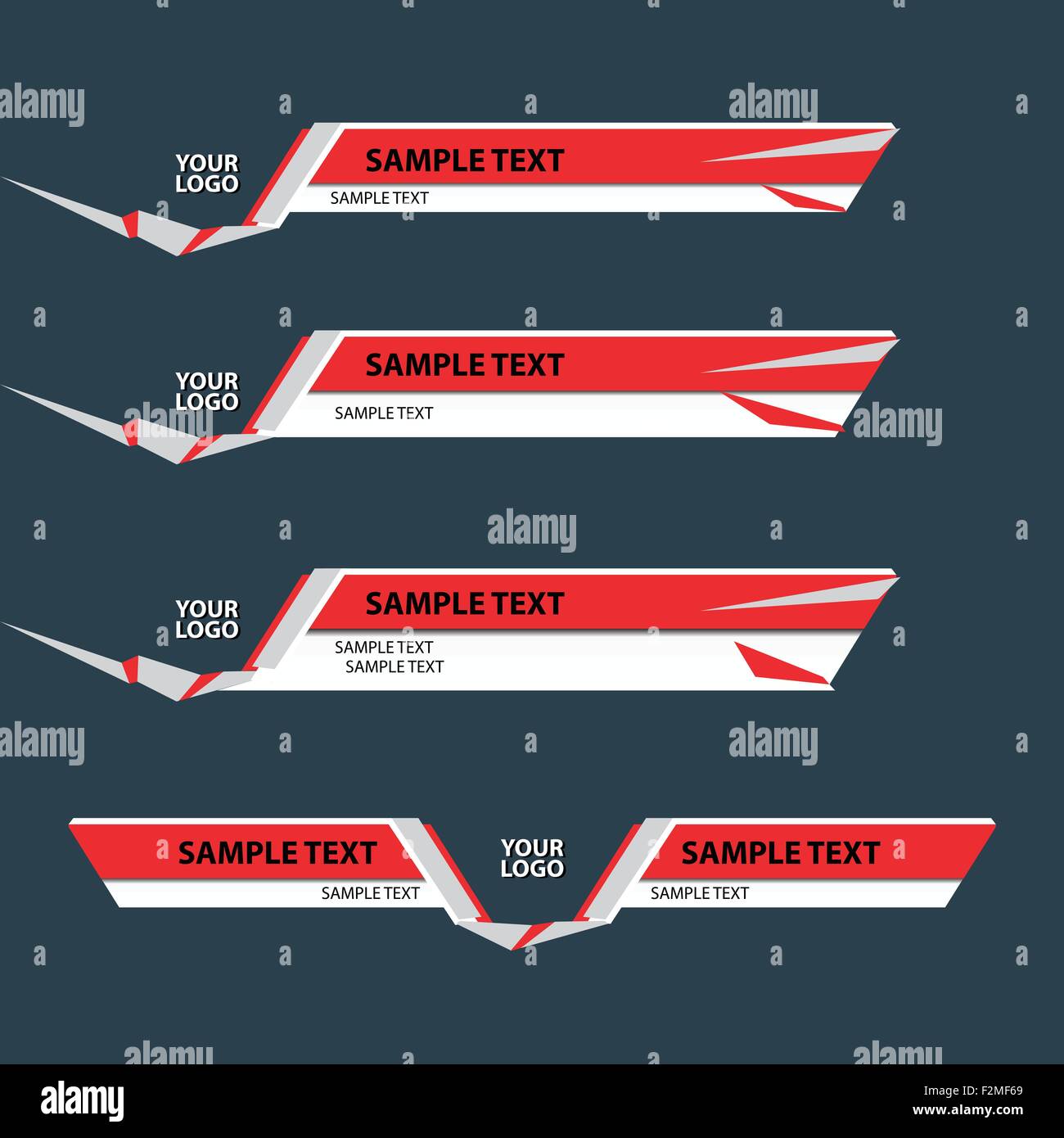 fractal lower third banner bar screen broadcast Stock Vector Image ...