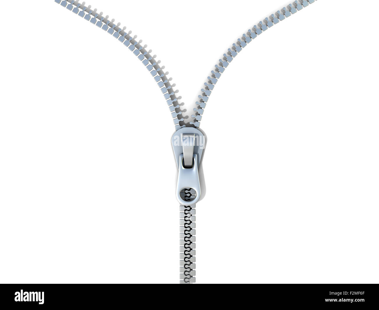 Zipper. Front view. 3D render illustration isolated on white background ...