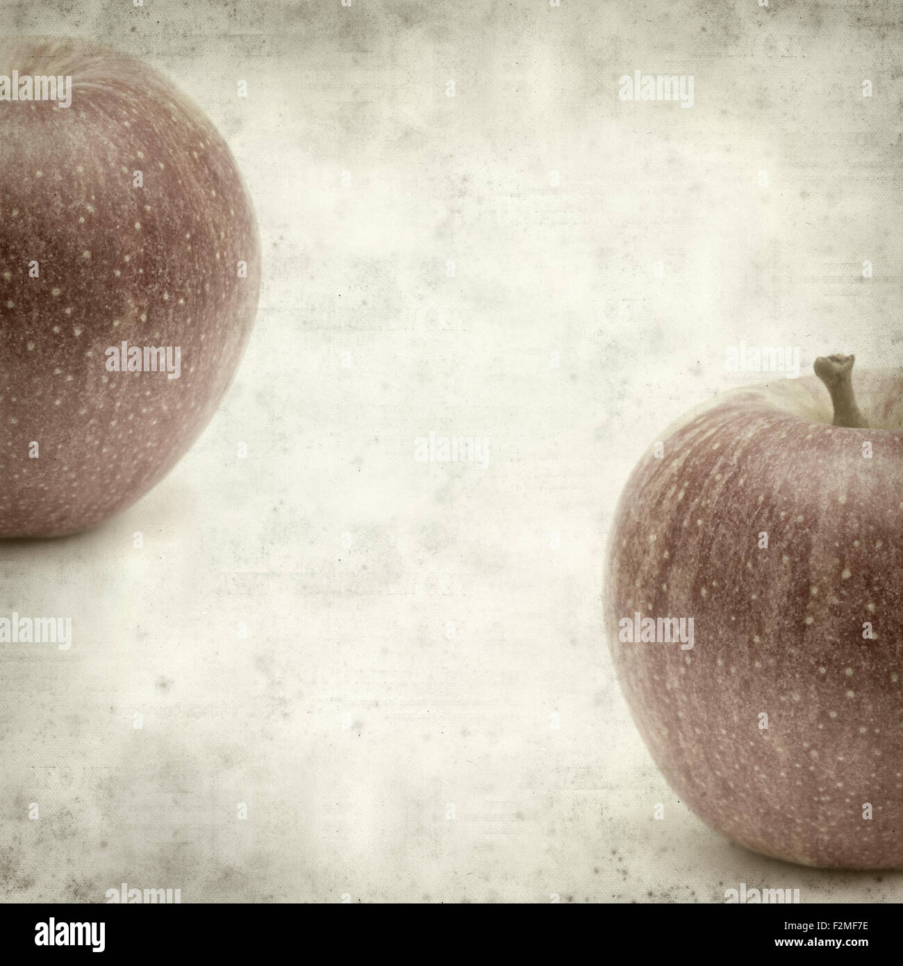 textured old paper background with apples Stock Photo - Alamy