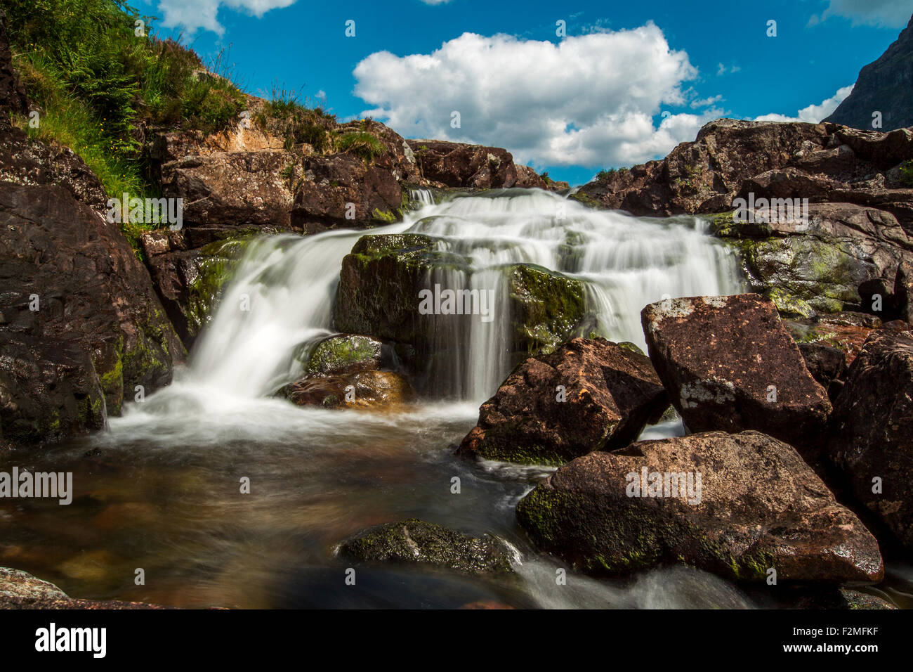 waterfall in glencoe scotland Stock Photo - Alamy