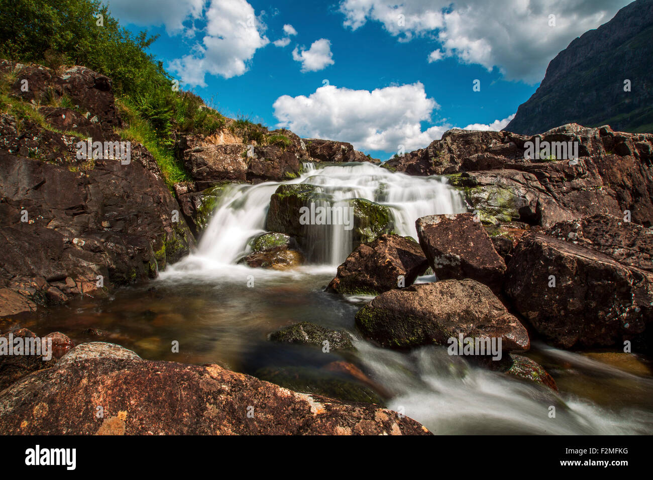 waterfall in glencoe scotland Stock Photo - Alamy