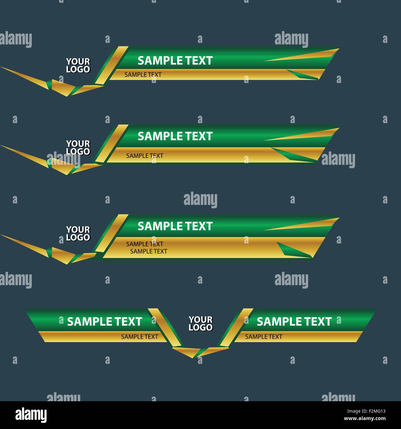 fractal lower third banner bar screen broadcast Stock Vector Image ...