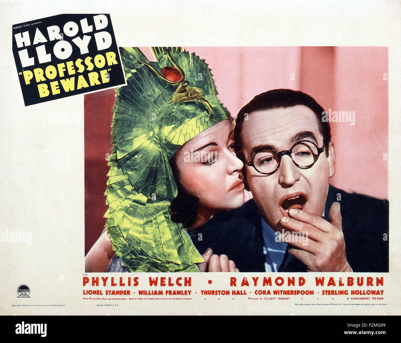 Professor Beware - Movie Poster Stock Photo - Alamy