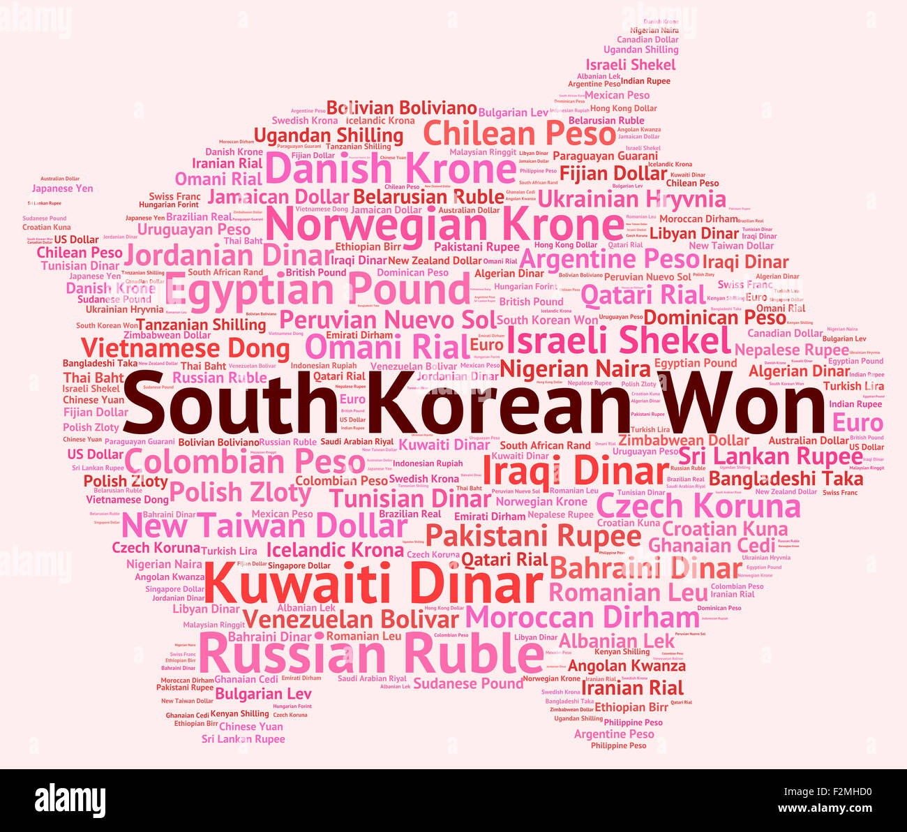 South Korean Won Meaning Worldwide Trading And Coinage Stock Photo - Alamy