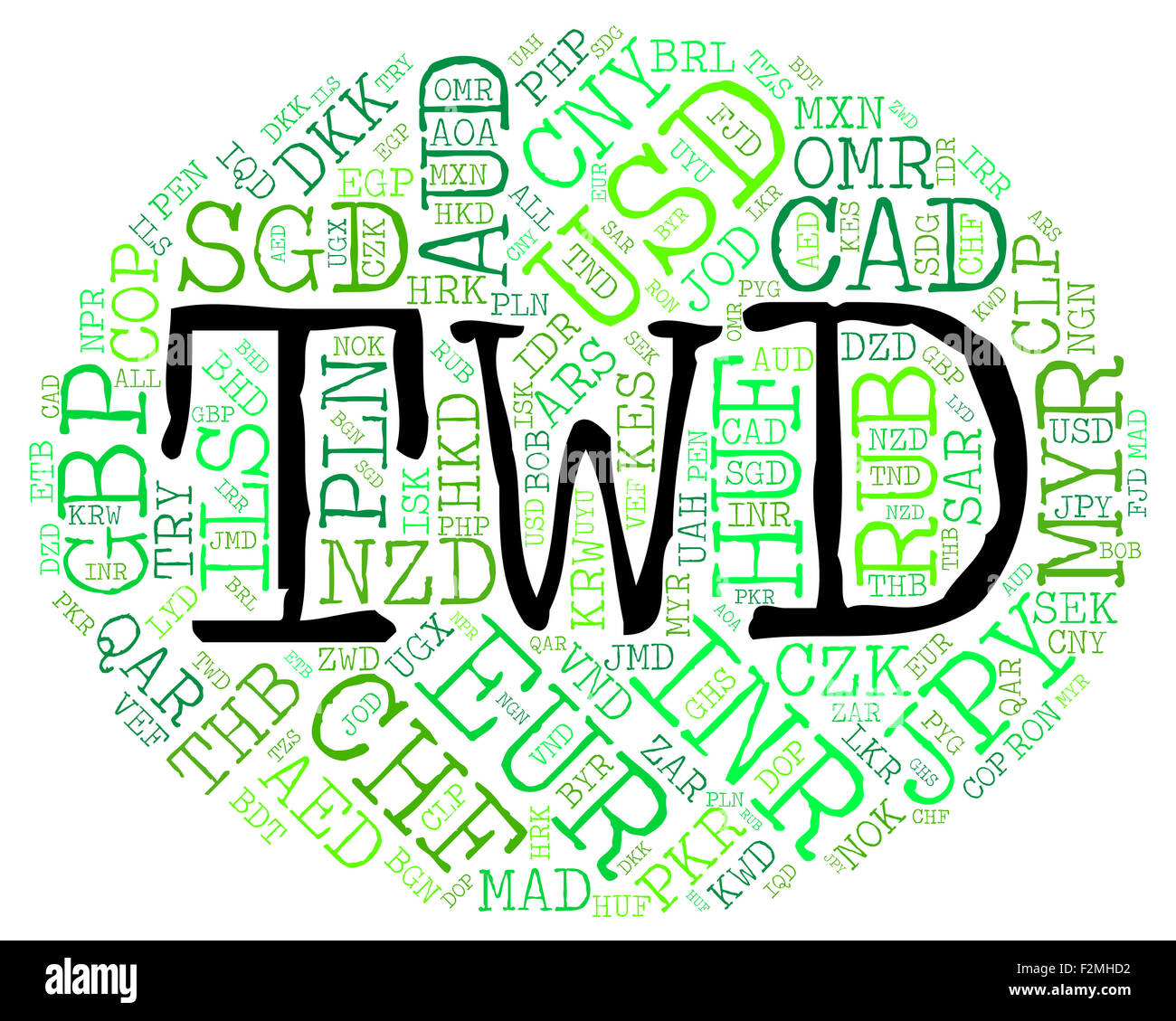 Twd Word Indicating New Taiwan Dollars And New Taiwan Dollars Stock ...