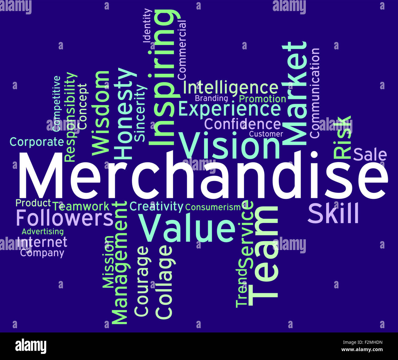 Merchantise Words Indicating Vending Sale And Produce Stock Photo - Alamy