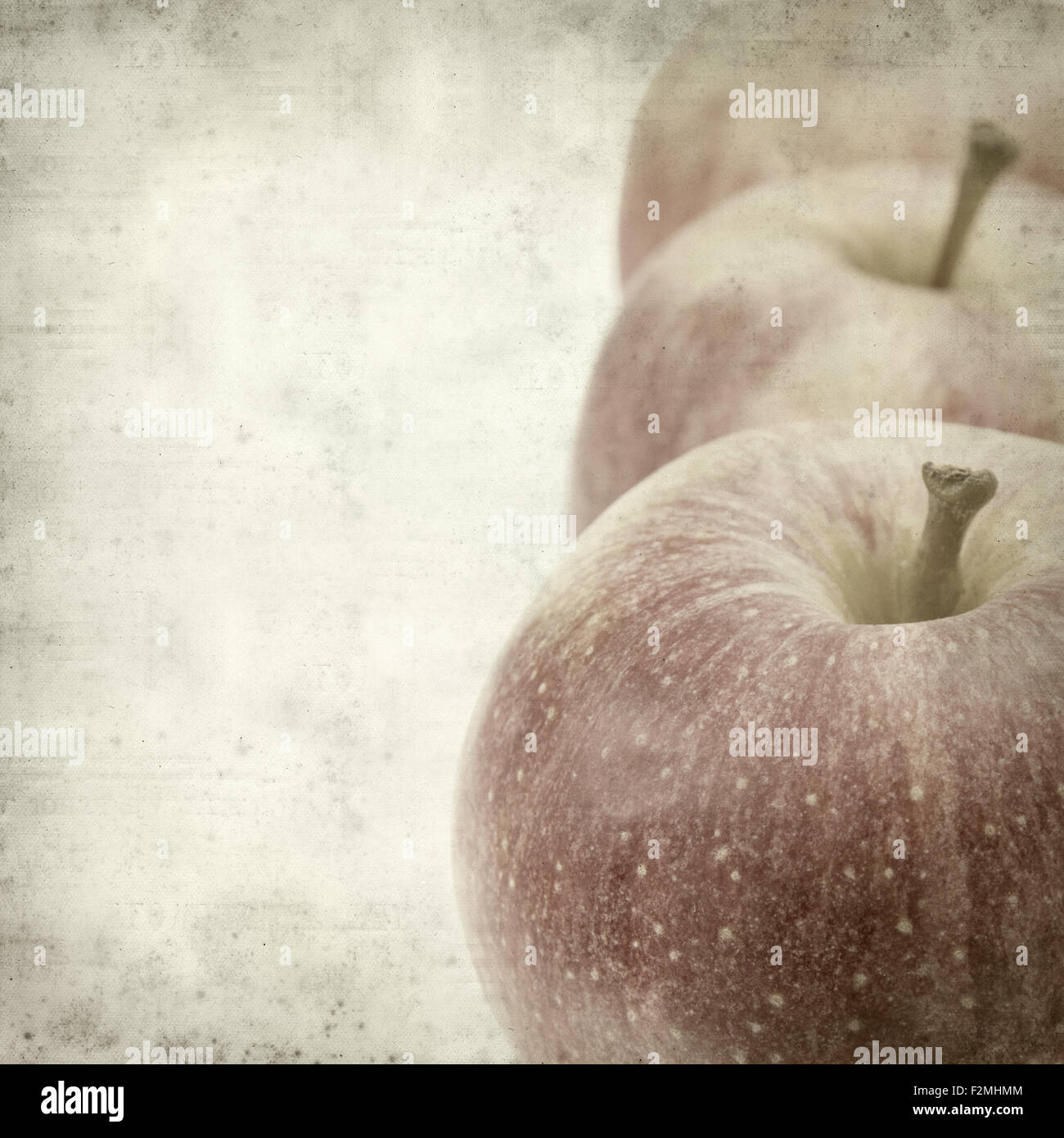 textured old paper background with apples Stock Photo - Alamy
