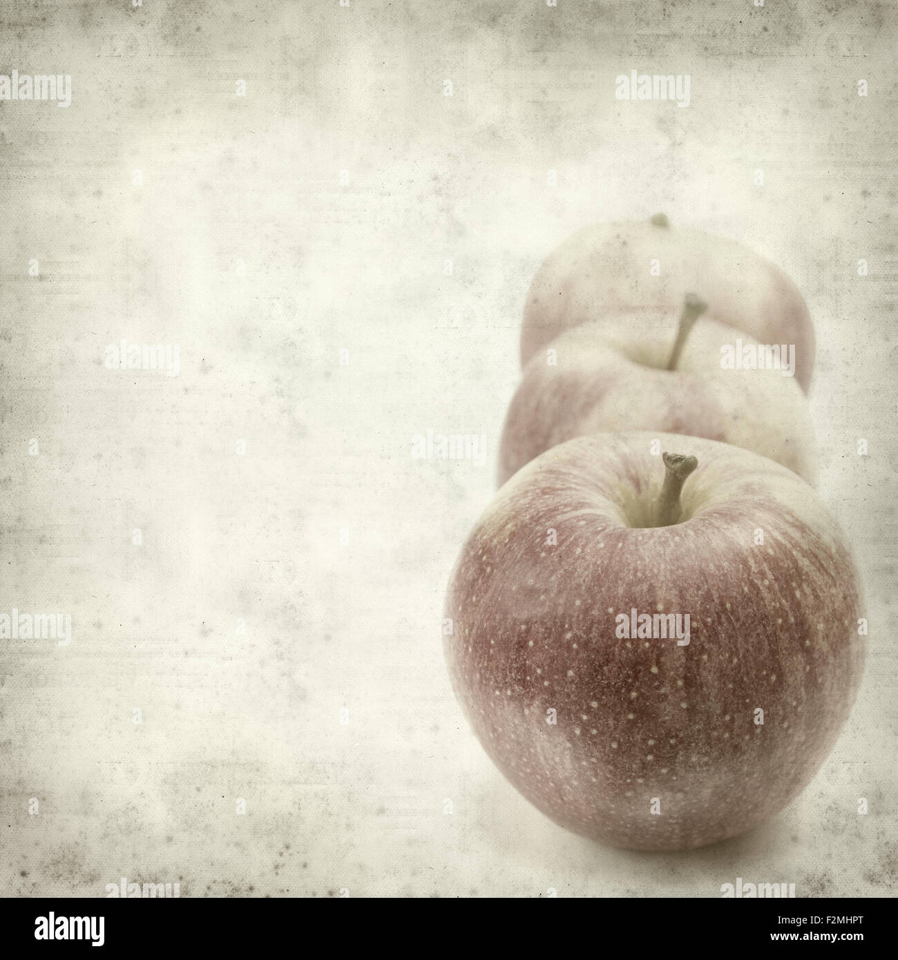 textured old paper background with apples Stock Photo - Alamy