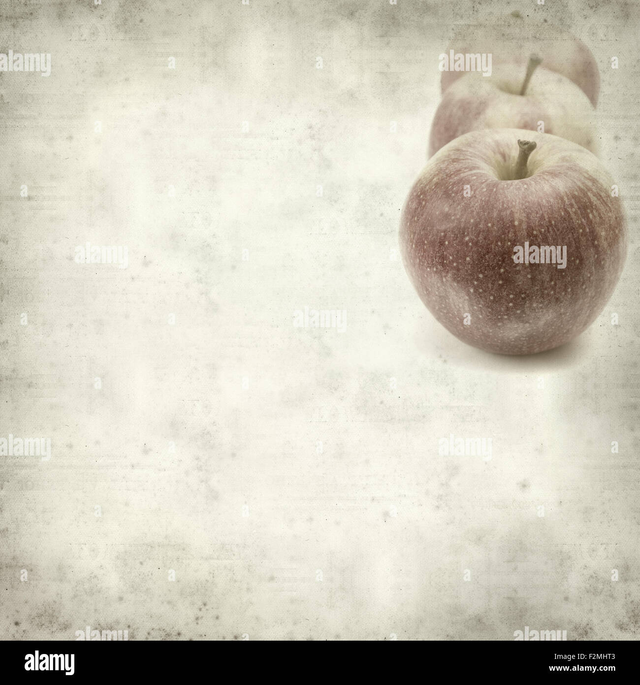 textured old paper background with apples Stock Photo - Alamy