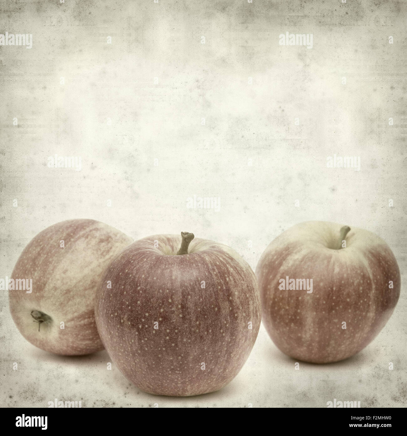 textured old paper background with apples Stock Photo - Alamy