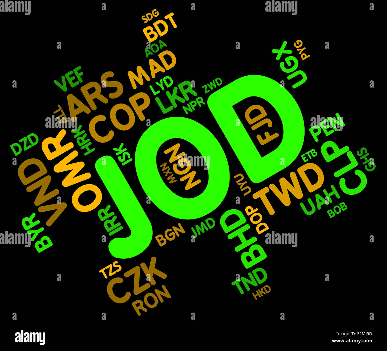 Jod Currency Showing Forex Trading And Text Stock Photo - Alamy