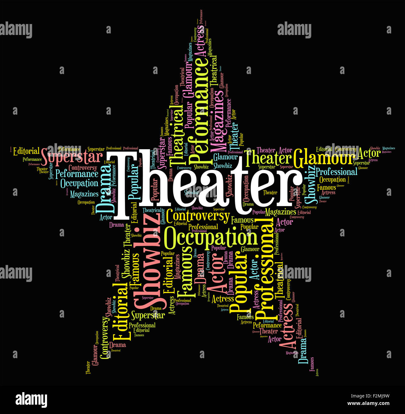 Theater Star Meaning Theaters Entertain And Cinema Stock Photo - Alamy