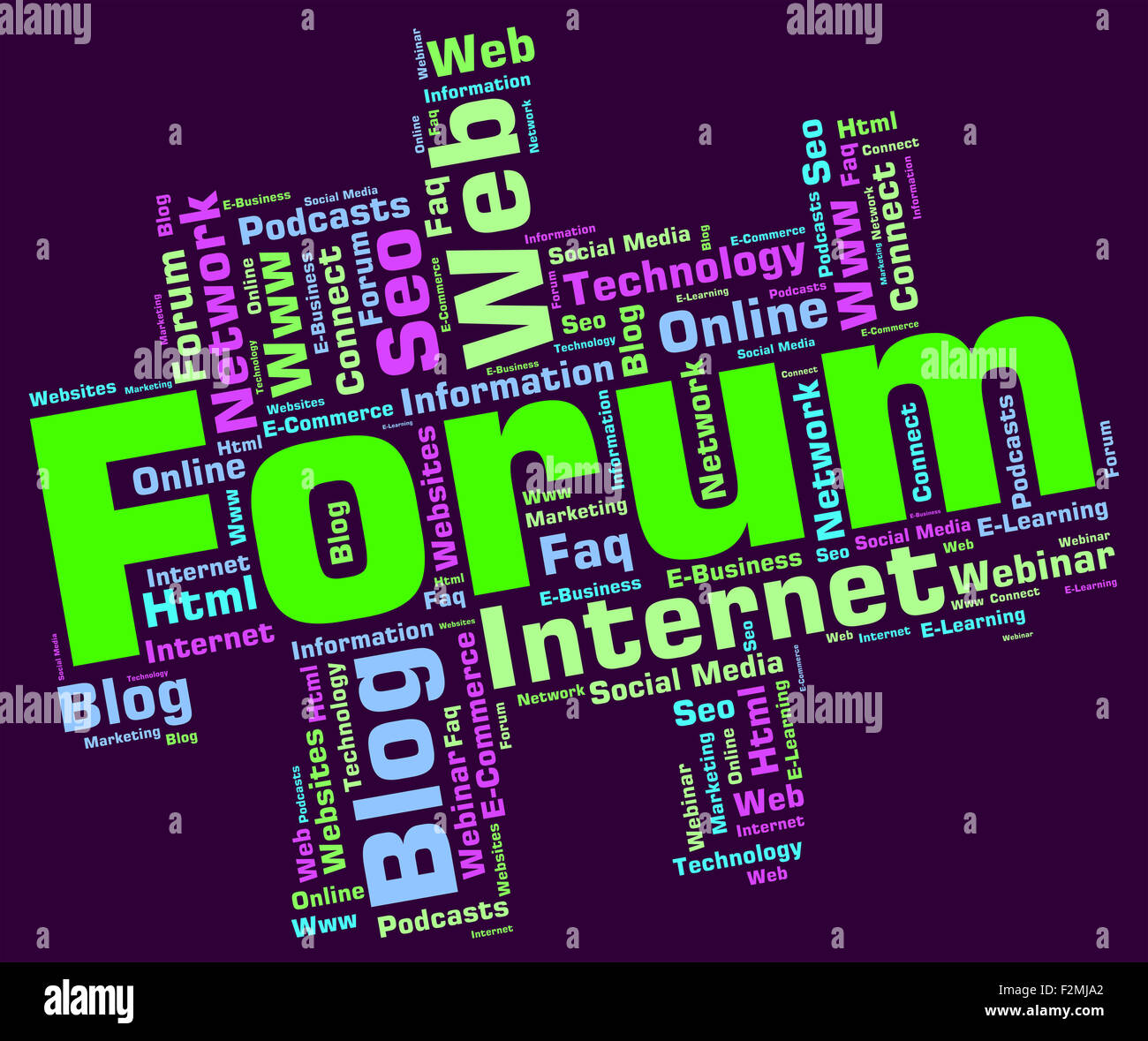 Forum Word Indicating Social Media And Group Stock Photo - Alamy