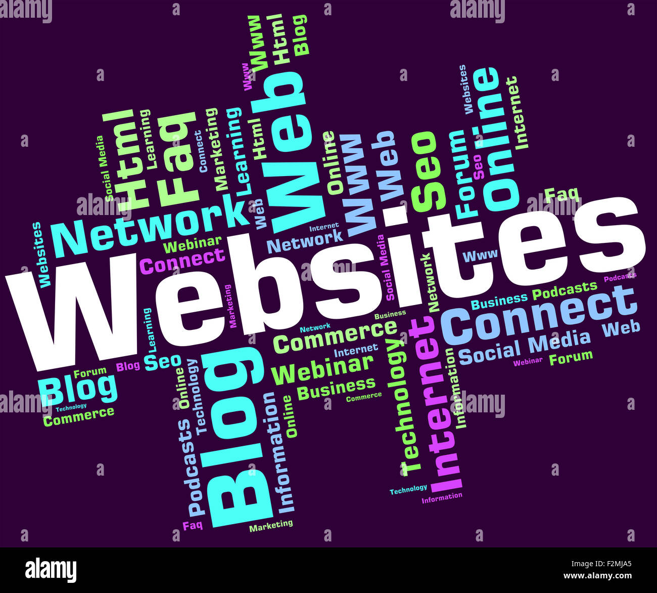 Websites Word Meaning Internet Network And Net Stock Photo - Alamy
