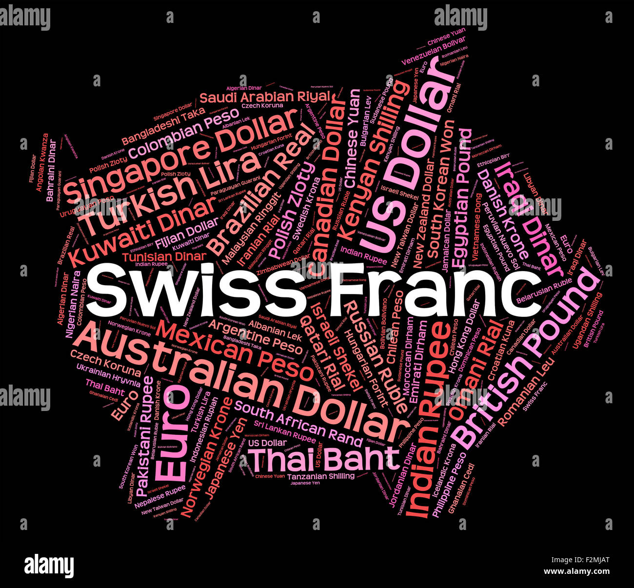 Swiss Franc Meaning Foreign Currency And Currencies Stock Photo - Alamy
