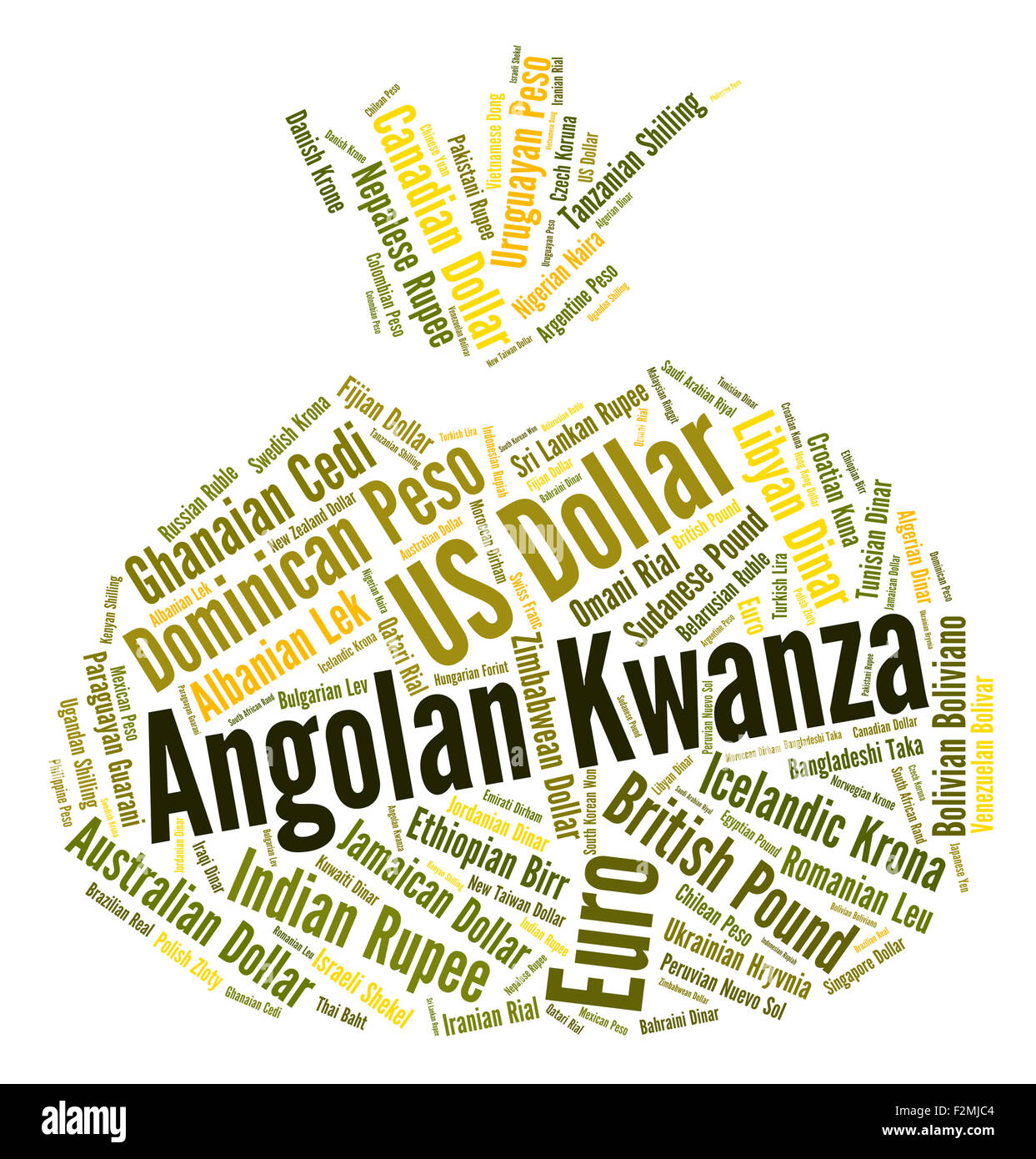 Angolan Kwanza Representing Currency Exchange And Market Stock Photo ...