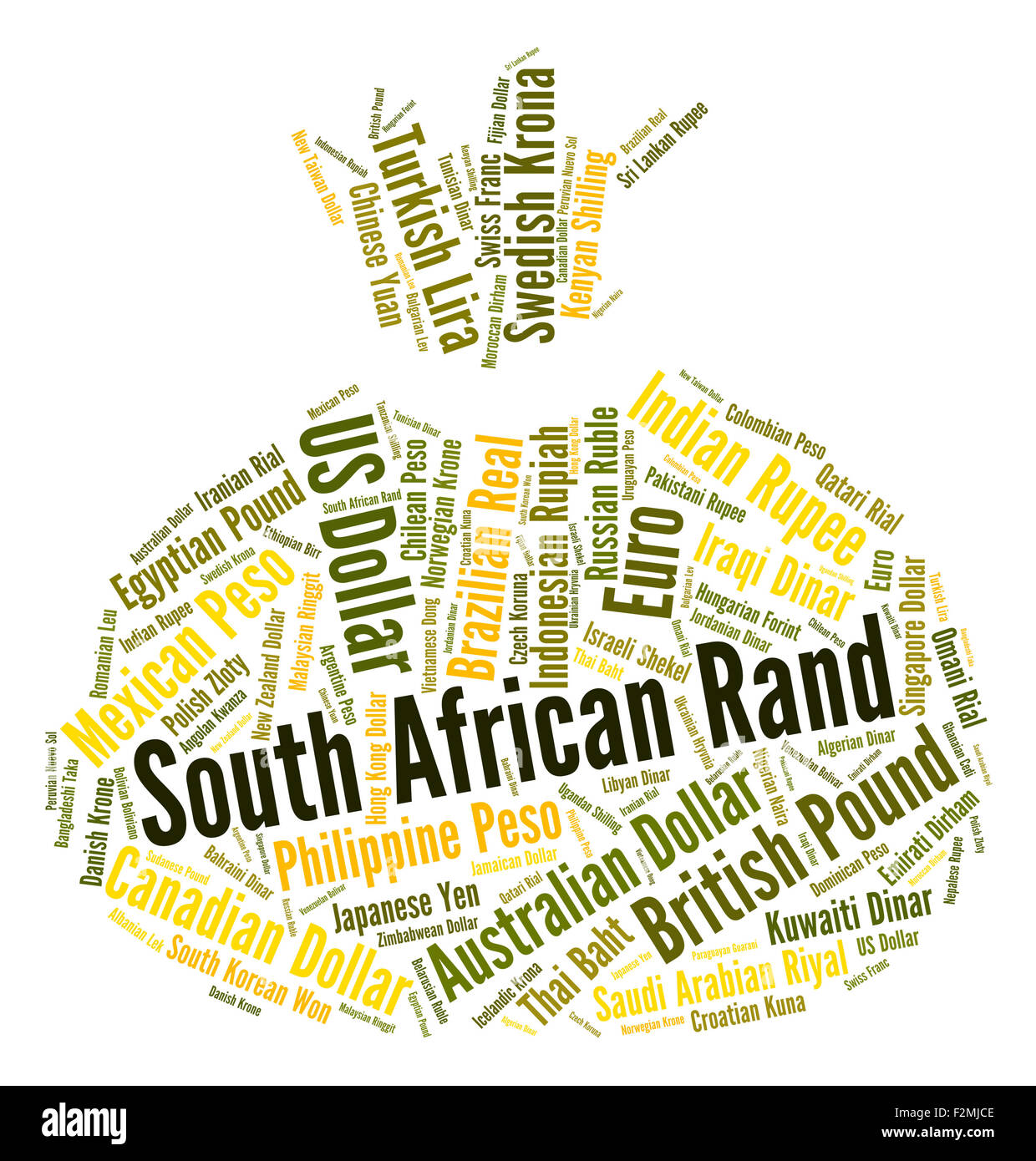 South African Rand Showing Currency Exchange And Words Stock Photo - Alamy