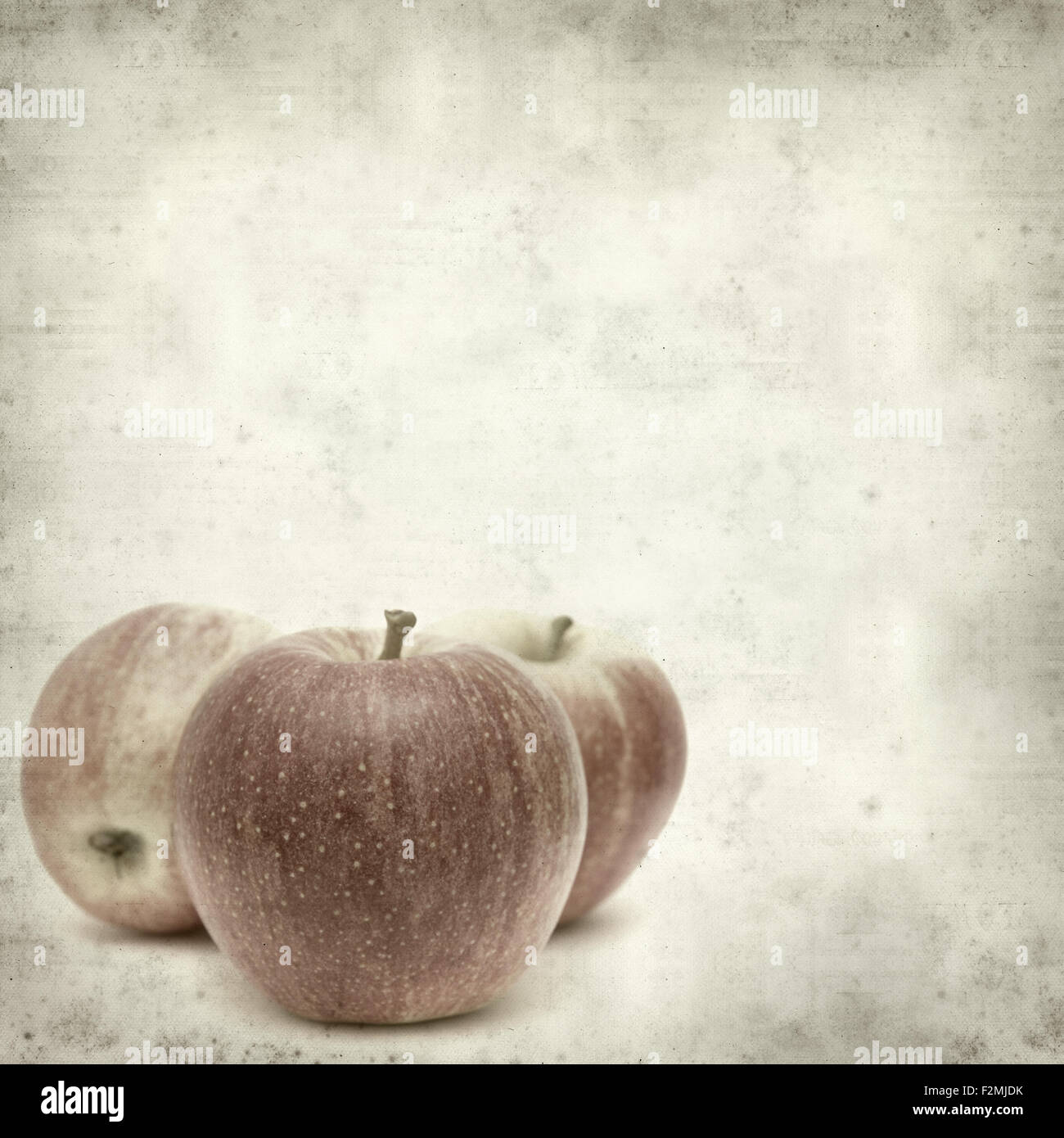 textured old paper background with apples Stock Photo - Alamy
