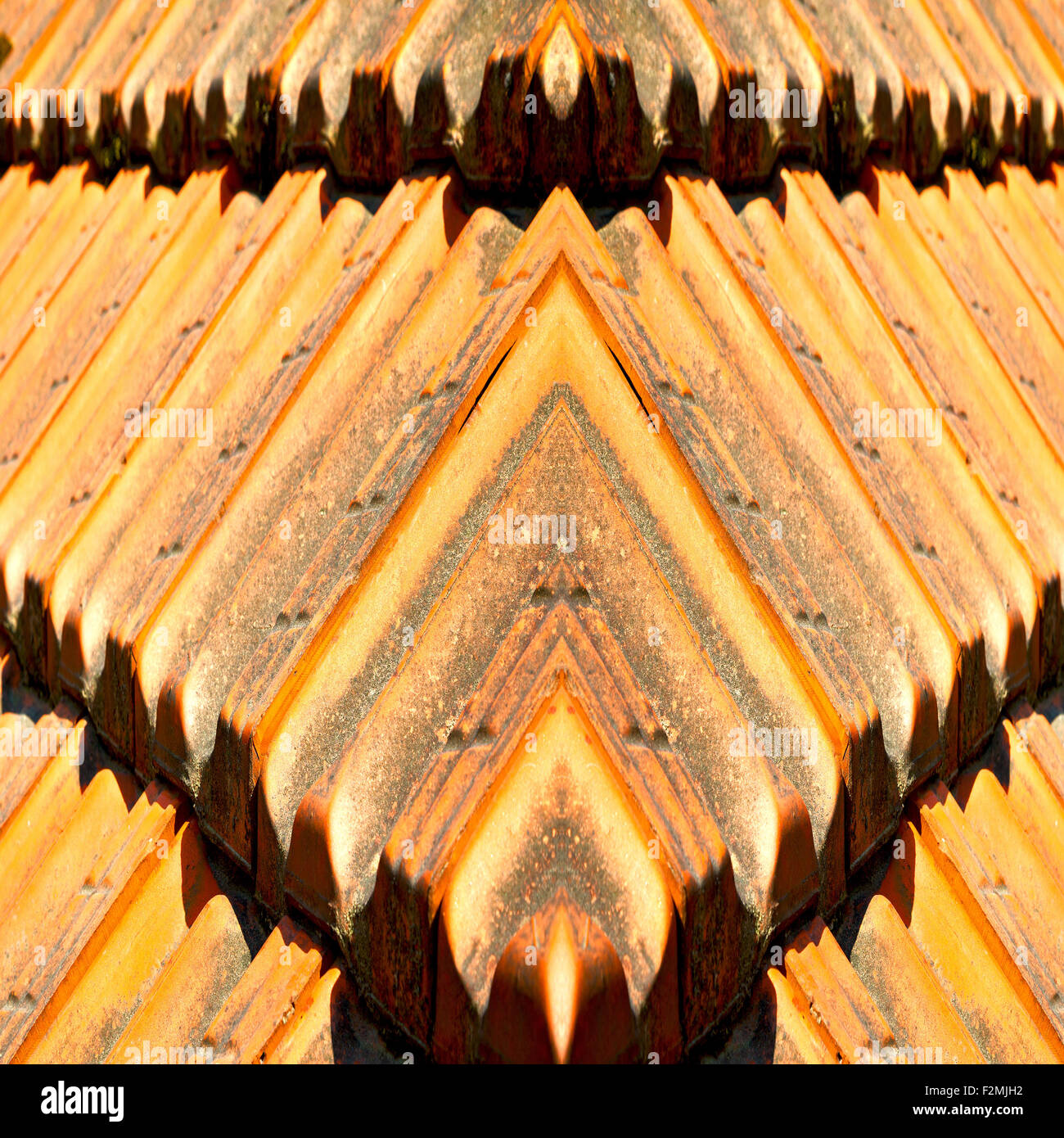 old roof in italy the line and texture of diagonal architecture Stock ...