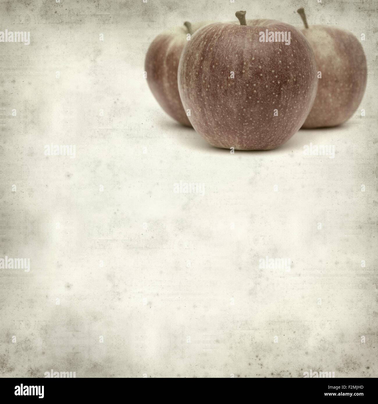 textured old paper background with apples Stock Photo - Alamy