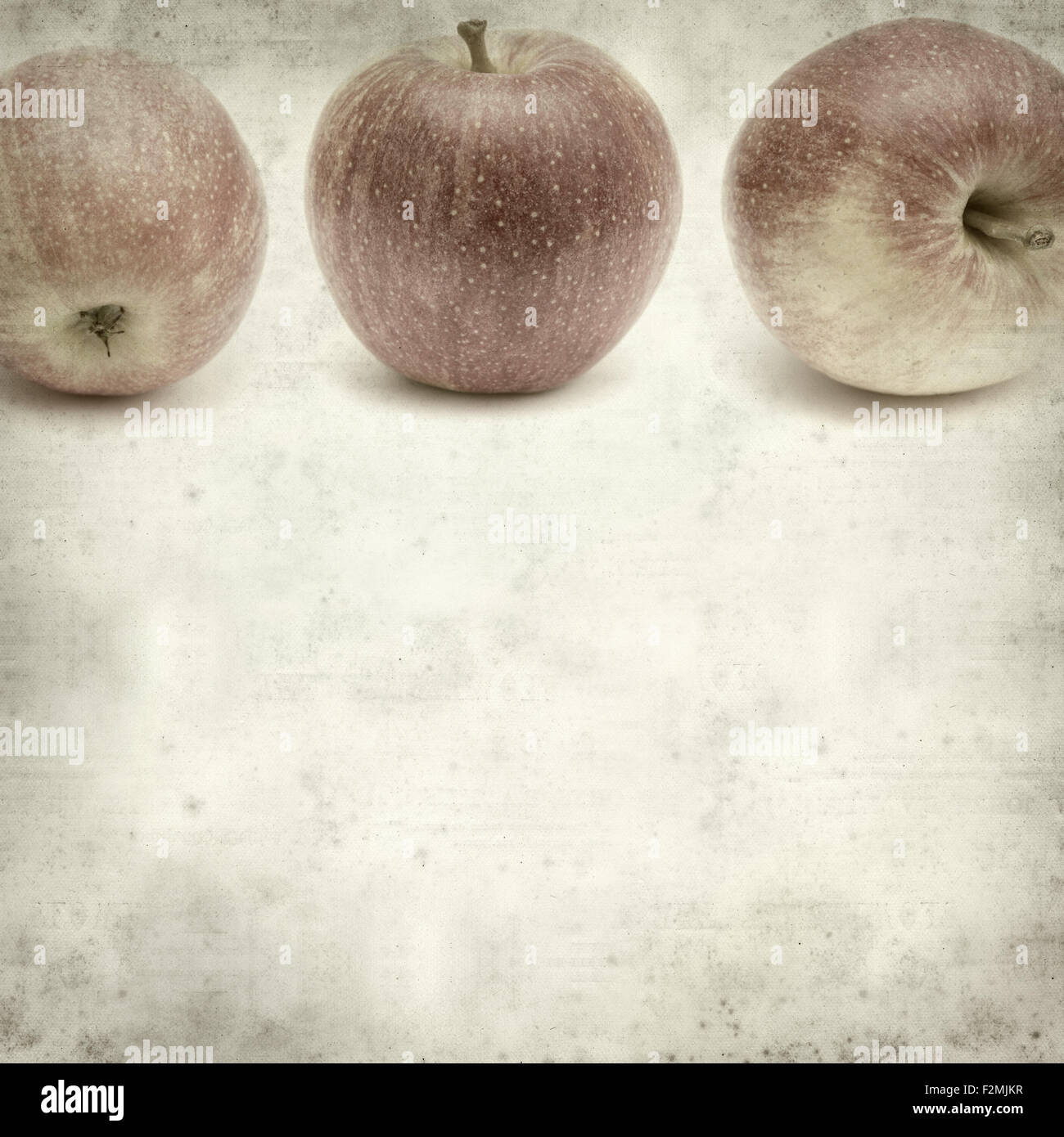 textured old paper background with apples Stock Photo - Alamy