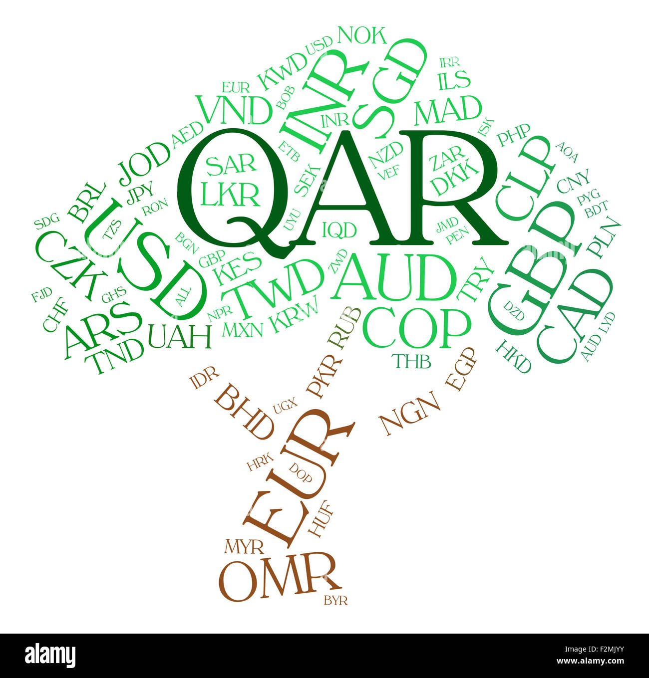 Qar Currency Meaning Qatari Rials And Word Stock Photo - Alamy