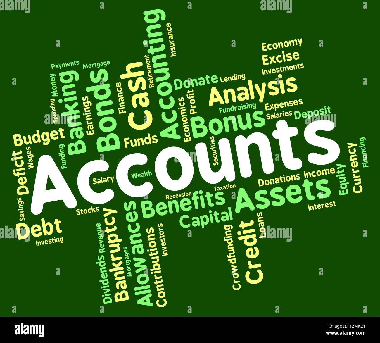 Accounts Words Showing Balancing The Books And Paying Taxes Stock Photo ...