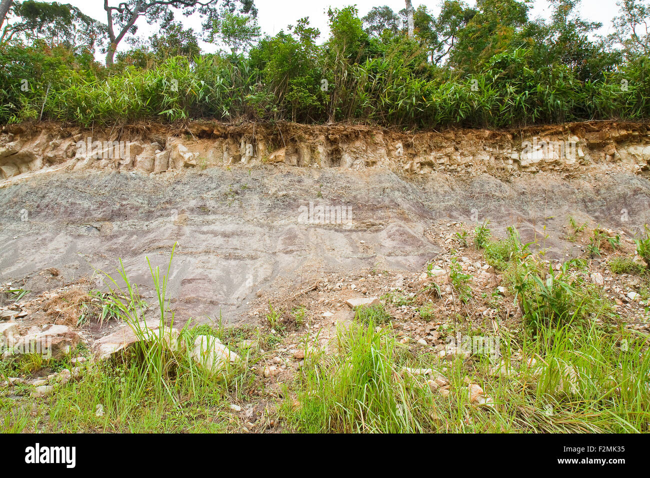 Rock slides along the street,thailand Stock Photo - Alamy