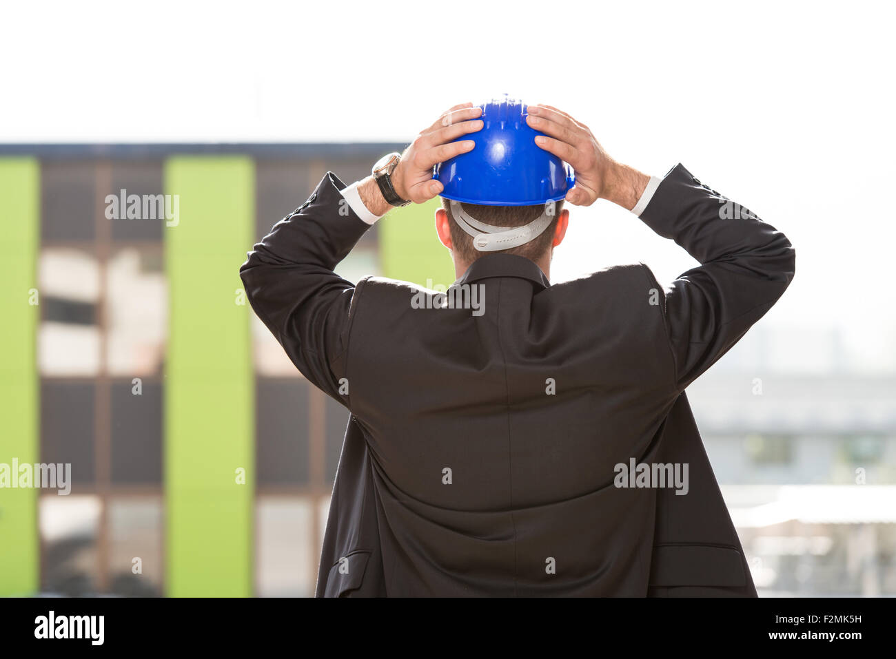 Handsome Construction Manager With Problems And Stress In The Office ...
